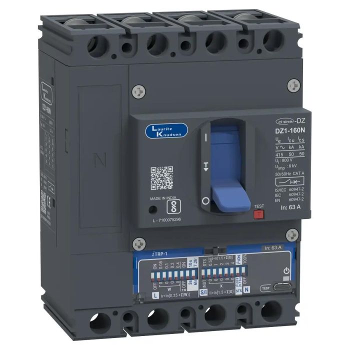 DZ1N MCCB 63 4P 415V AC 50kA iTRP1 50/60 HzÂ | Lauritz Knudsen